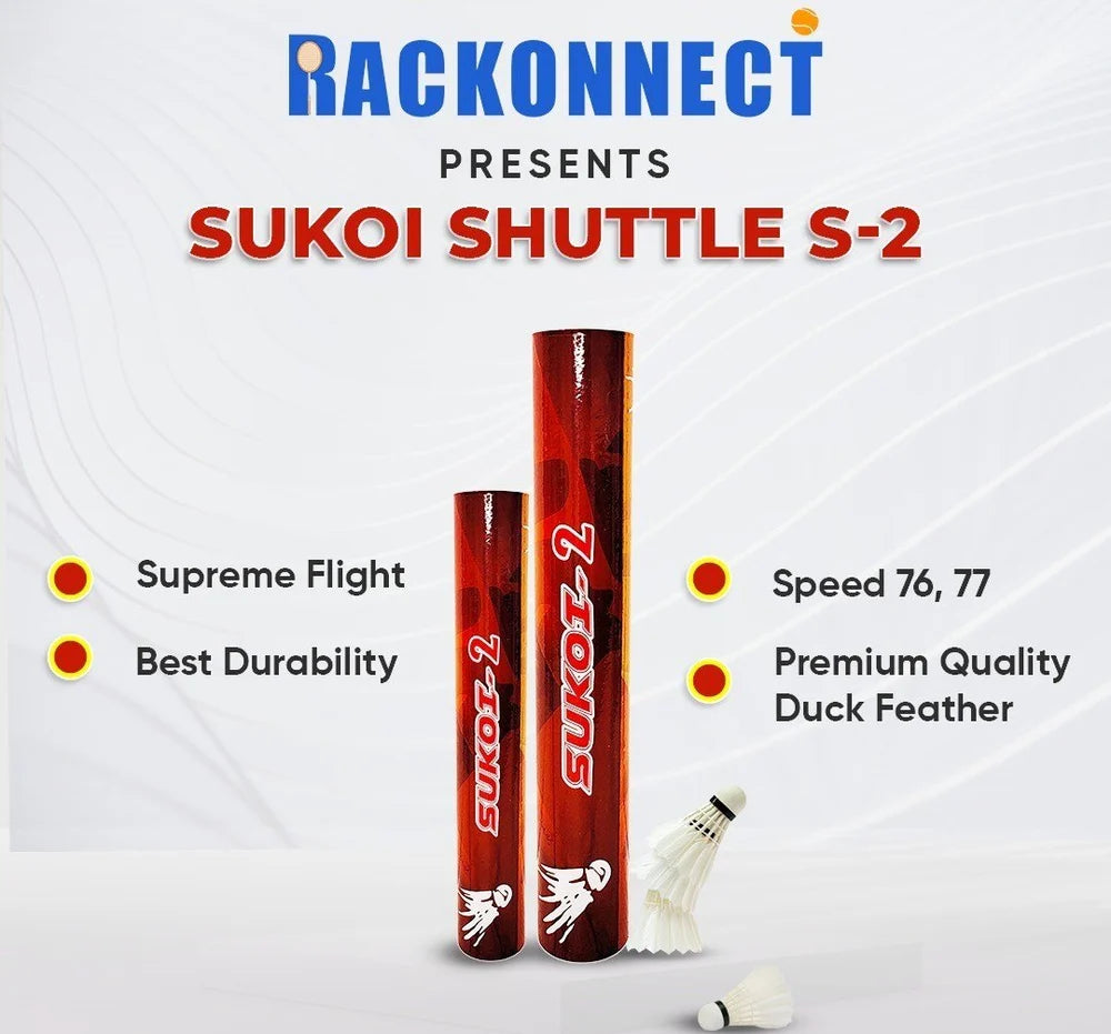 SUKOI S2 FEATHER SHUTTLECOCKS – Mahavir Sports